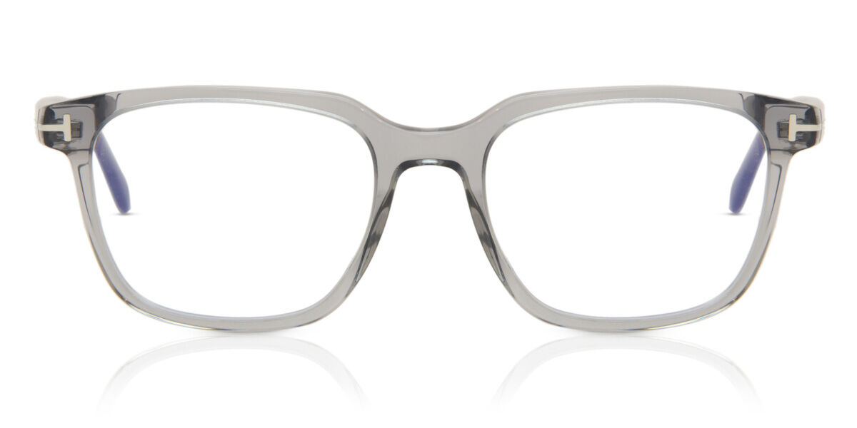 Tom Ford FT5818-B Blue-Light Block 020 Eyeglasses in Transparent Grey ...