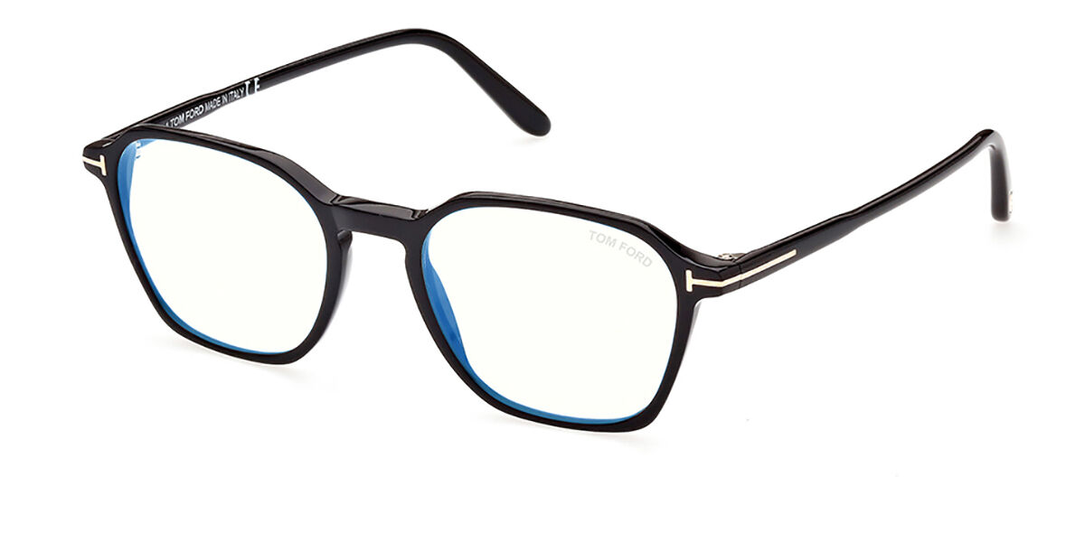 Tom Ford FT5804-B Blue-Light Block 001 Eyeglasses in Shiny Black ...
