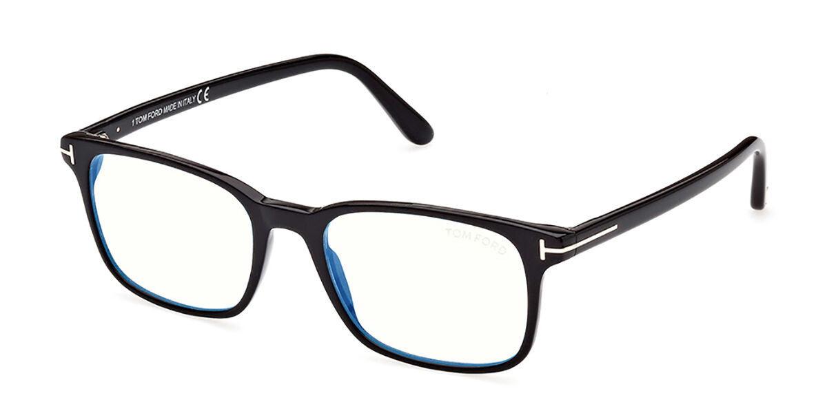 Tom Ford FT5831-B Blue-Light Block 001 Glasses Shiny Black ...