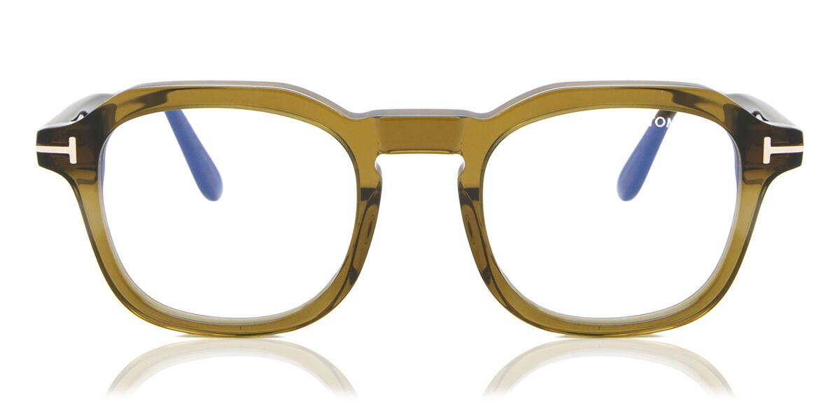 Óculos de Grau Tom Ford FT5836-B Blue-Light Block 098 Transparent Dark ...