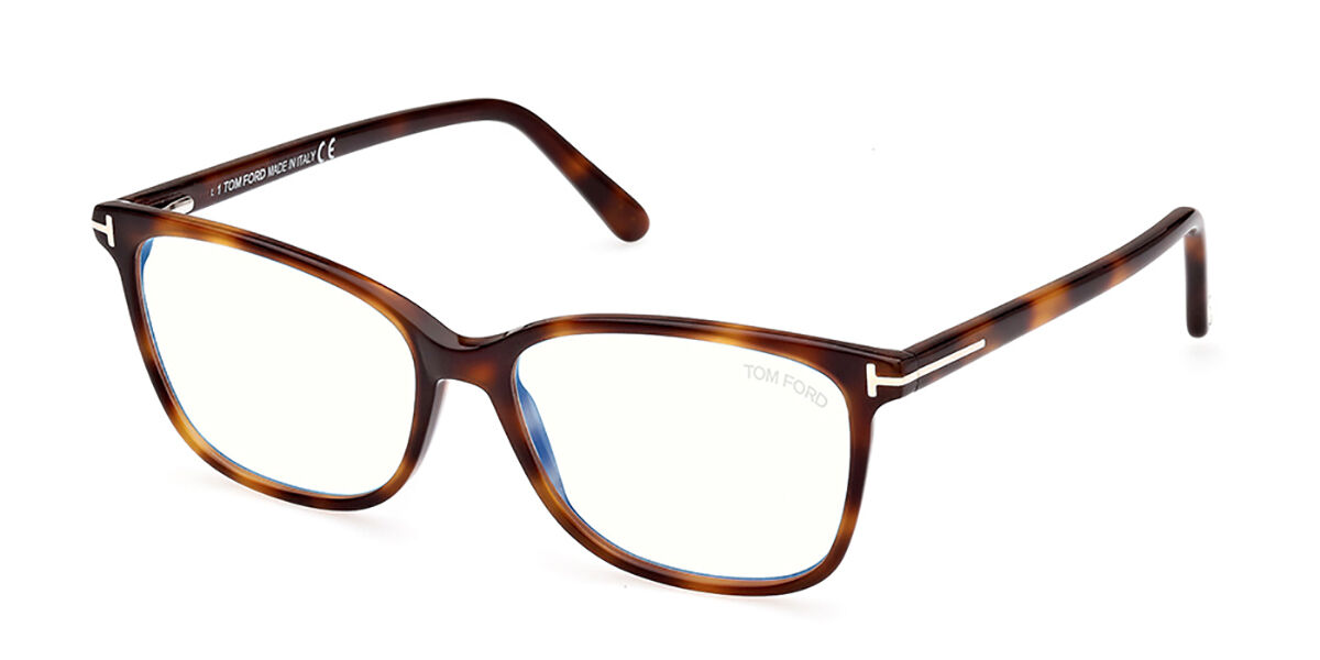 Tom Ford FT5842-B Blue-Light Block 090 Eyeglasses in Transparent Blue ...