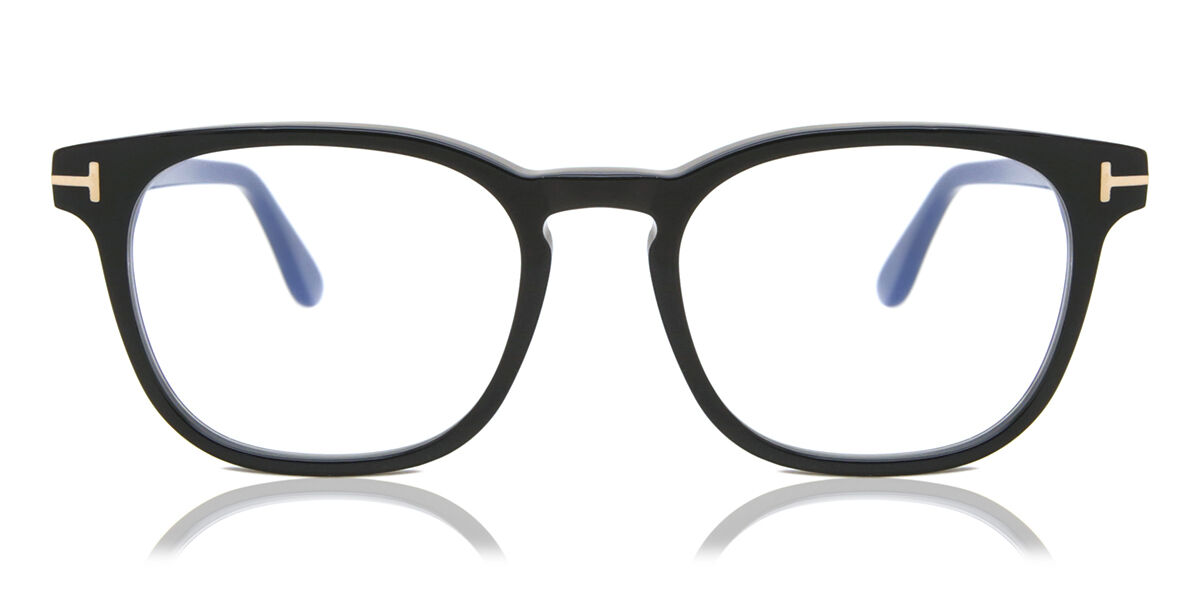 Tom Ford FT5868-B Blue-Light Block 001 Glasses Shiny Black ...