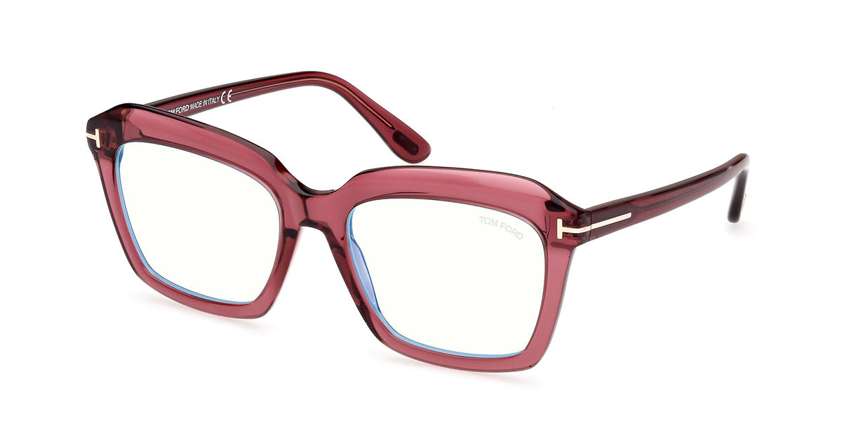 Tom Ford FT5847-B Blue-Light Block 068 Glasses Transparent Red ...