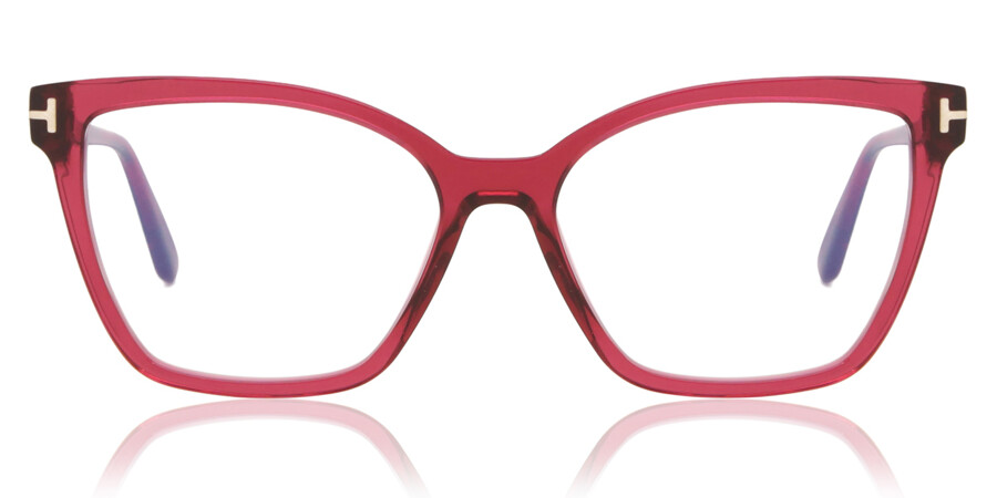 Tom Ford FT5812-B Blue-Light Block 074 Glasses Transparent Rose Pink ...