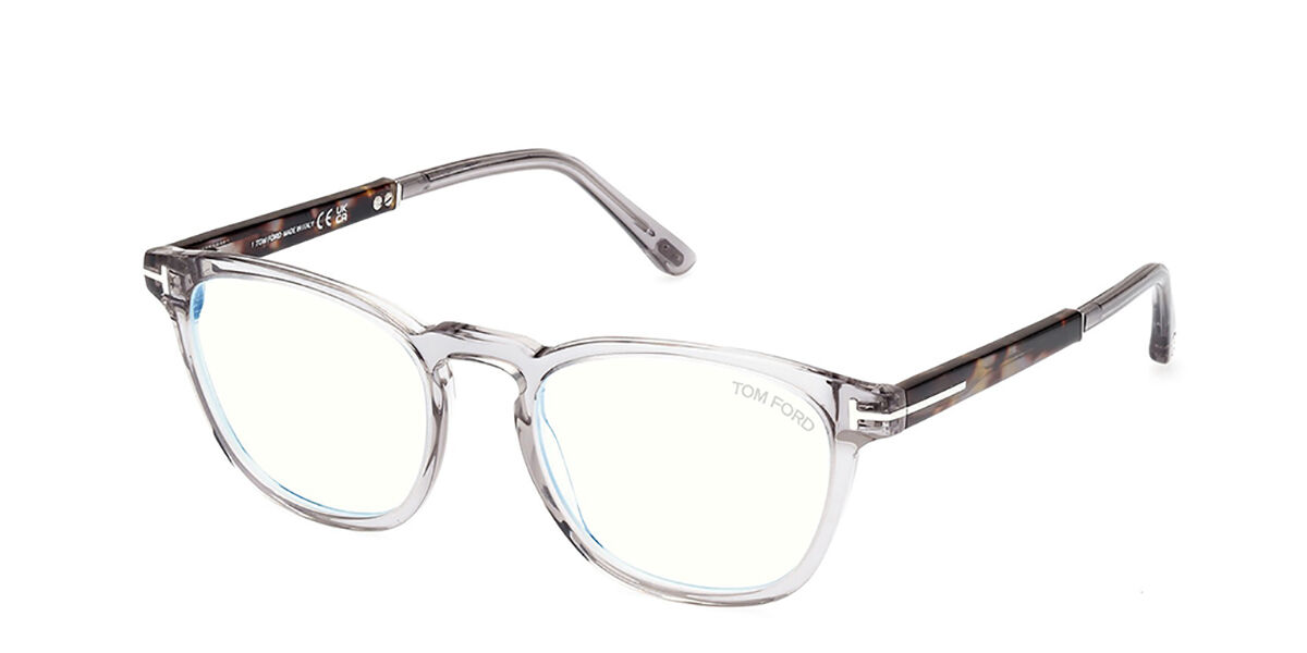 Lunettes Tom Ford FT5890-B Blue-Light Block 020 Transparent Dark Grey ...