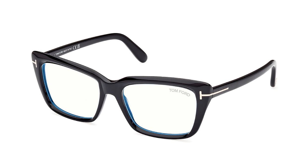 Tom Ford FT5894-B Blue-Light Block 001 Glasses Shiny Black ...