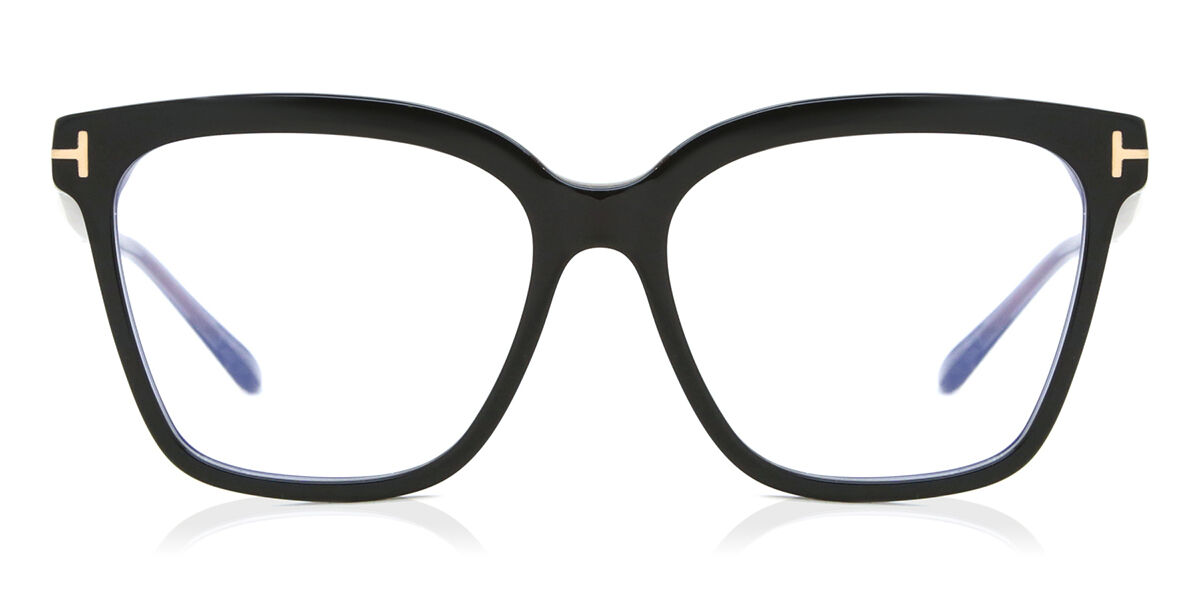 Tom Ford FT5892-B Blue-Light Block 001 Eyeglasses in Shiny Black ...