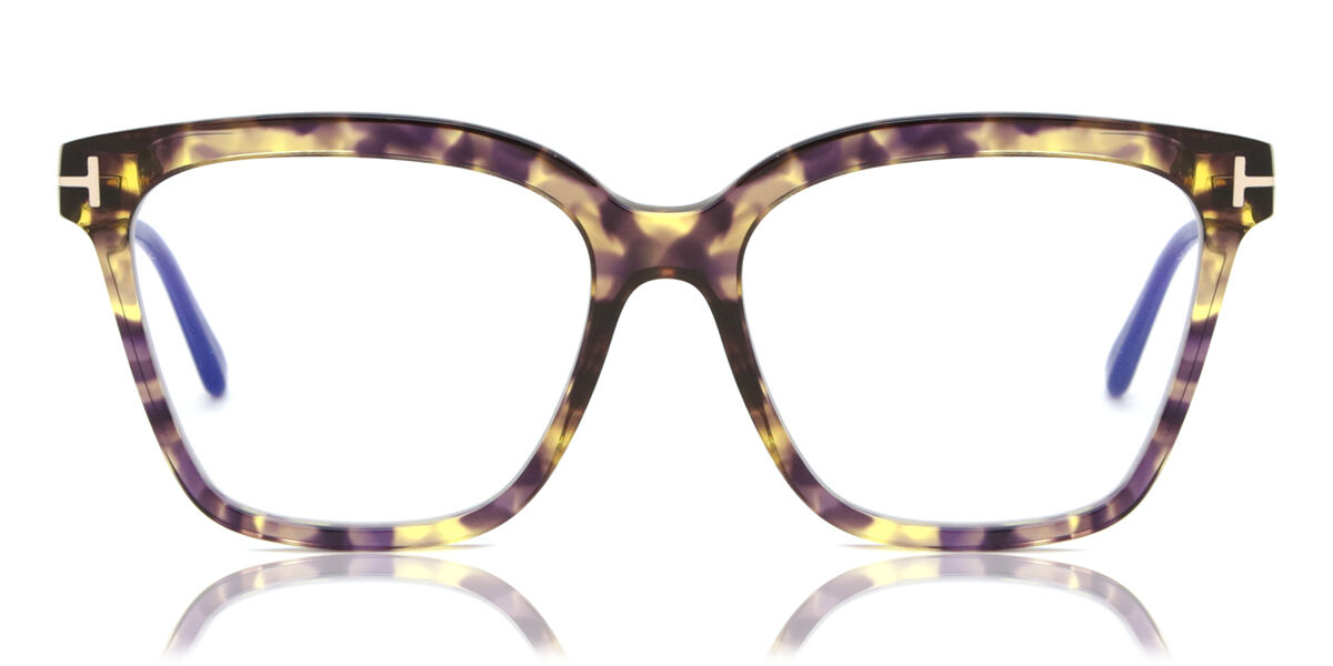Tom Ford FT5892-B Blue-Light Block 055 Eyeglasses in Purple Yellow ...