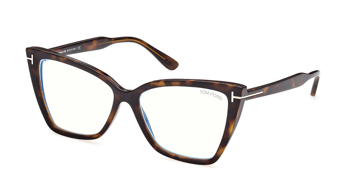 Tom Ford FT5844-B Blue-Light Block 001 Eyeglasses in Shiny Black ...