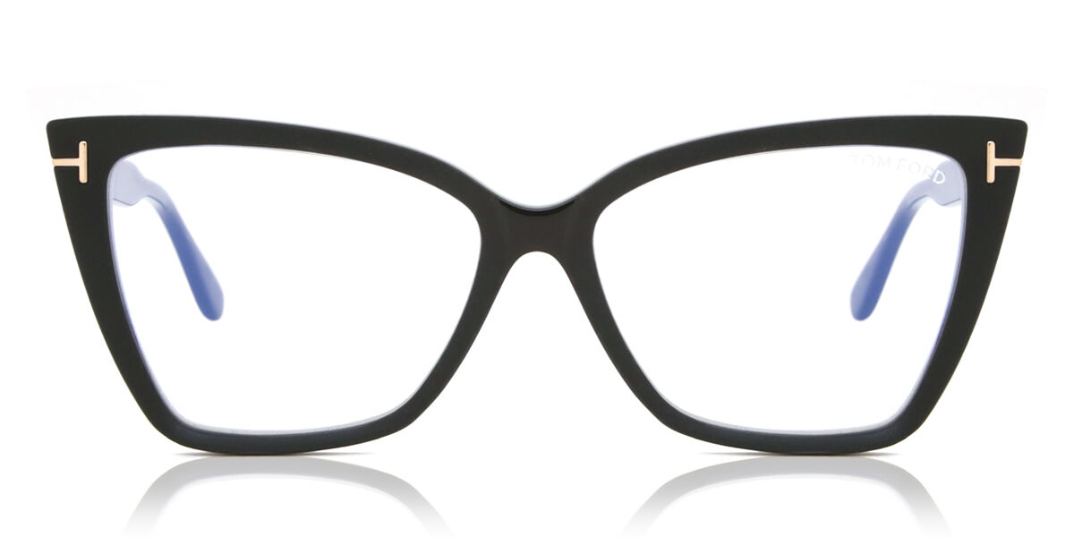 Tom Ford FT5844-B Blue-Light Block 005 Eyeglasses in Matte Black ...