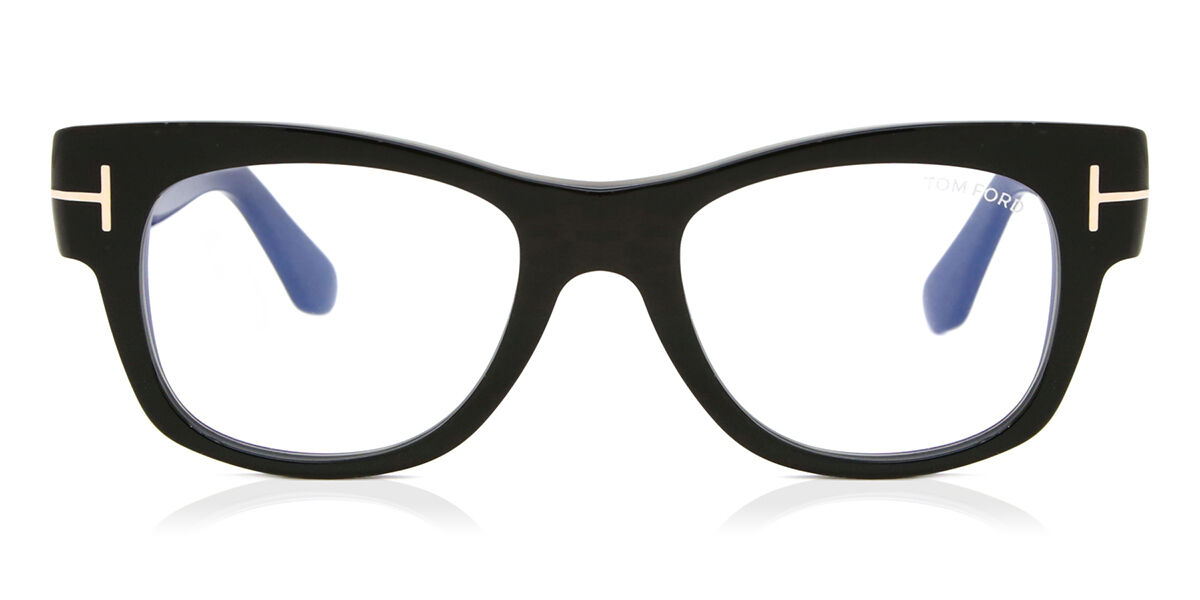 Tom Ford FT5040-B Blue-Light Block 001 Eyeglasses in Shiny Black ...