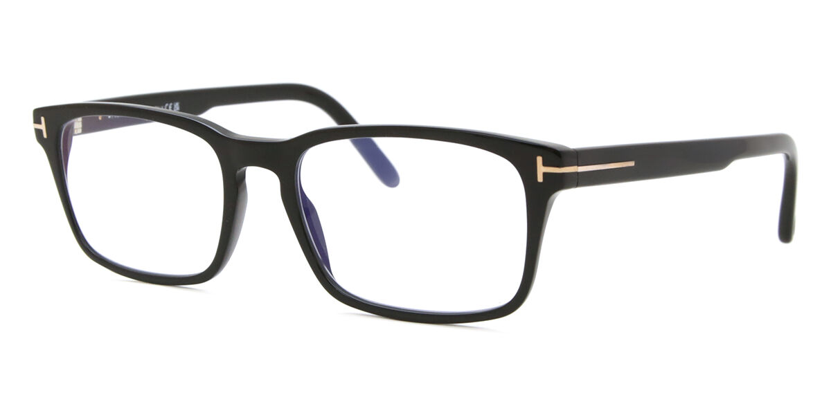 Tom Ford FT5938-B Blue-Light Block 001 Glasses Shiny Black ...