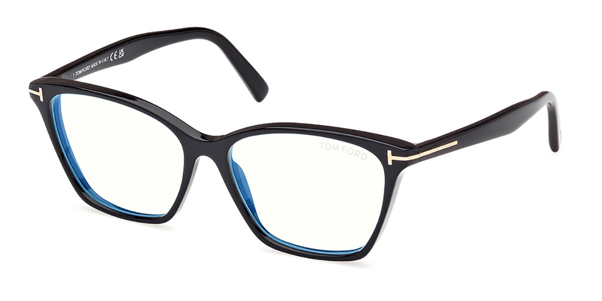 Lentes Opticos Tom Ford FT5949-B Blue-Light Block 001 Shiny Black ...