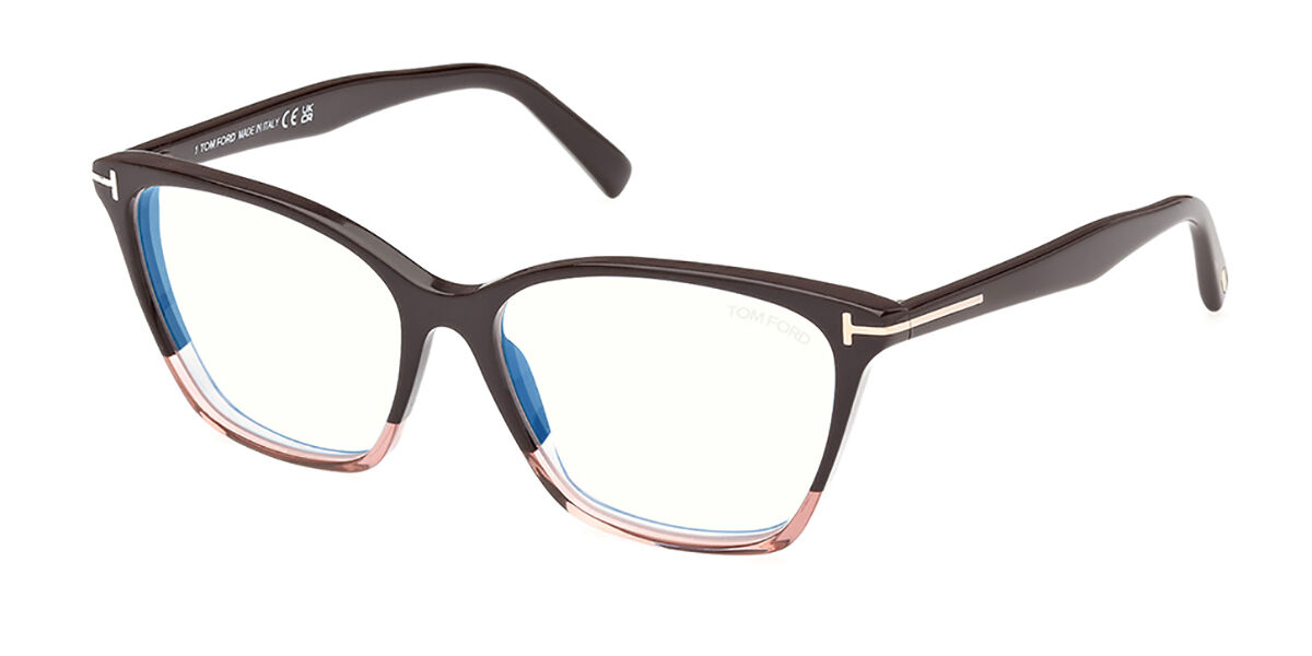 Tom Ford FT5949-B Blue-Light Block 050 Eyeglasses in Shiny Dark Brown ...