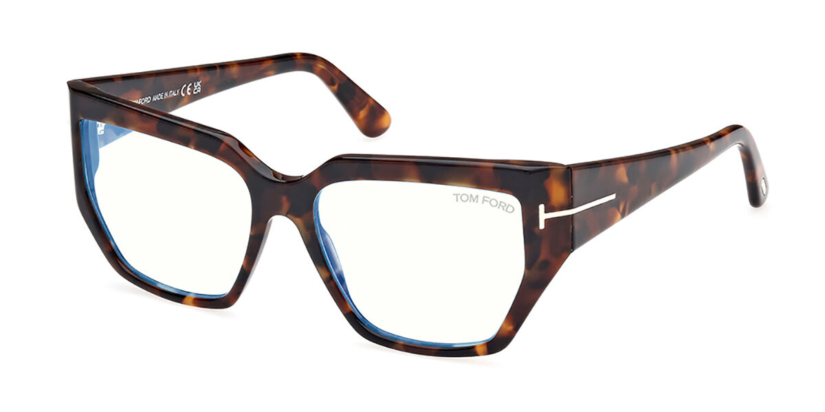 Tom Ford FT5951-B Blue-Light Block 052 Glasses Dark Tortoise ...