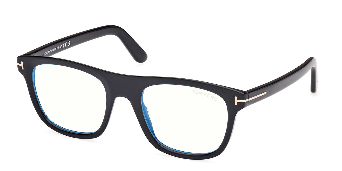 Tom Ford FT5939-B Blue-Light Block 001 Glasses Shiny Black ...