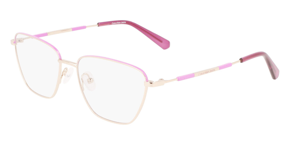 Calvin Klein Jeans Ckj21221 718 Glasses Gold Pink Visiondirect Australia