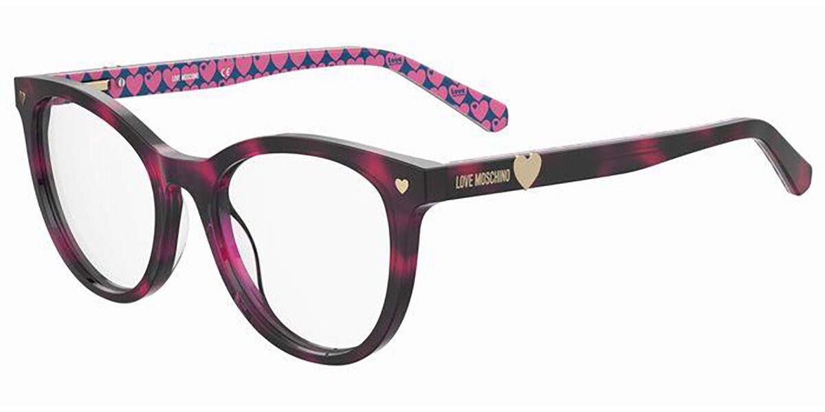 Moschino Love MOL592 HT8 Eyeglasses in Pink Tortoise | SmartBuyGlasses USA