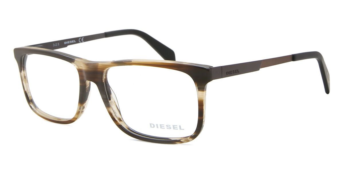 Diesel DL5140 047 Rectangle Brown Frame Eyeglasses | SmartBuyGlasses US