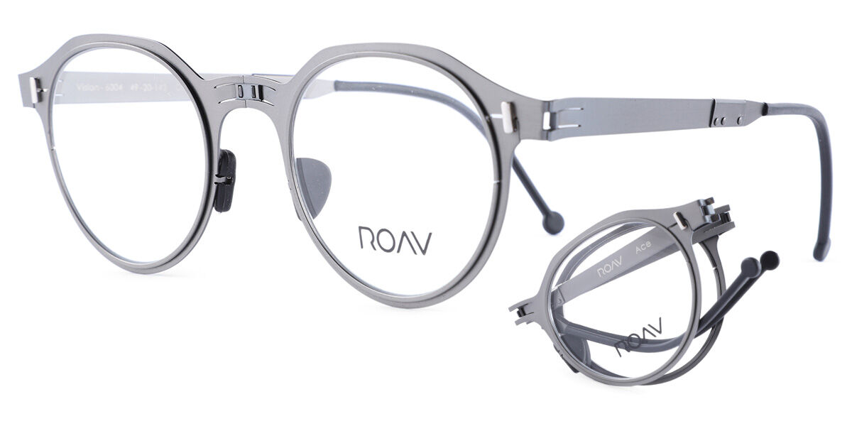 ROAV Galaxy 6004 Ace Folding 12 Eyeglasses in Brush Gunmetal ...