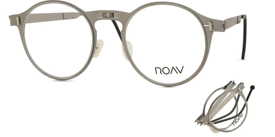 ROAV Galaxy 6013 Sierra Folding Silver 11 Eyeglasses in Brush Silver ...