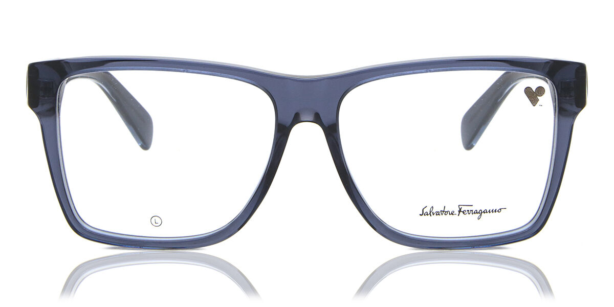Salvatore Ferragamo SF 2953 420 Glasses Transparent Navy Blue | VisionDirect Australia