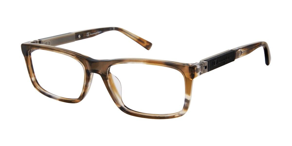 Champion WHIM C02 Rectangulaire Shiny Pattern Brown Tortoise lunettes ...