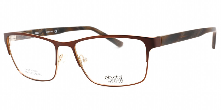 Elasta E 3123 0AAI Eyeglasses in Matte Brown | SmartBuyGlasses USA