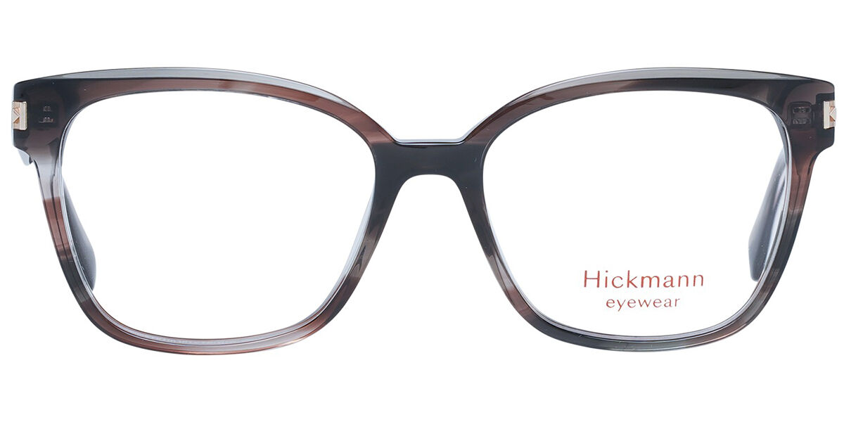 Ana Hickmann HI6219 E01 Square Shiny Striped Grey Brown Eyeglasses ...