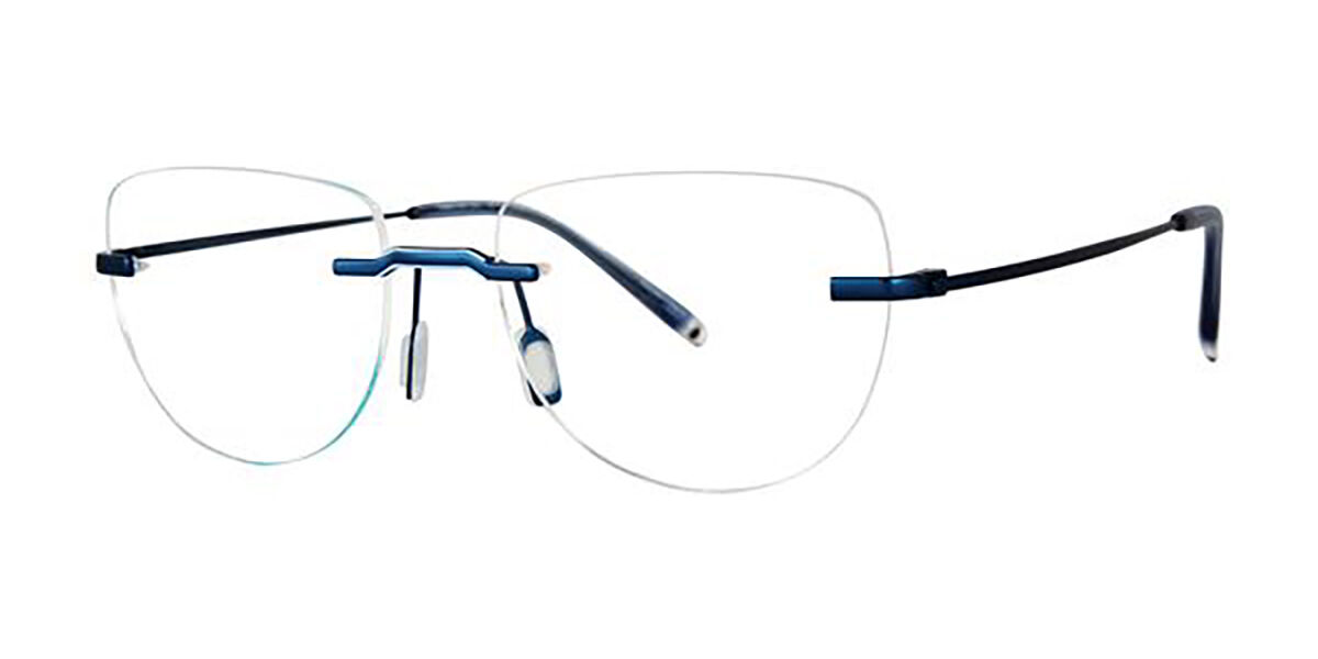 Paradigm Hoffman Navy Oval Navy Blue Eyeglasses | Vision Direct Australia