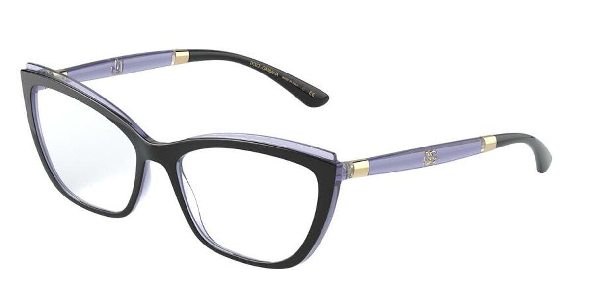 Dolce & Gabbana DG5054 3274 Glasses Black/Purple | VisionDirect Australia