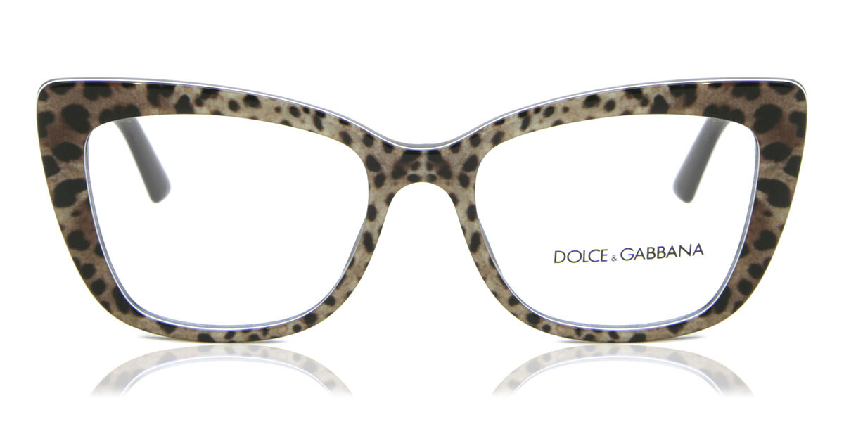 Dolce & Gabbana DG3308 3163 Glasses Brown Pattern Black ...