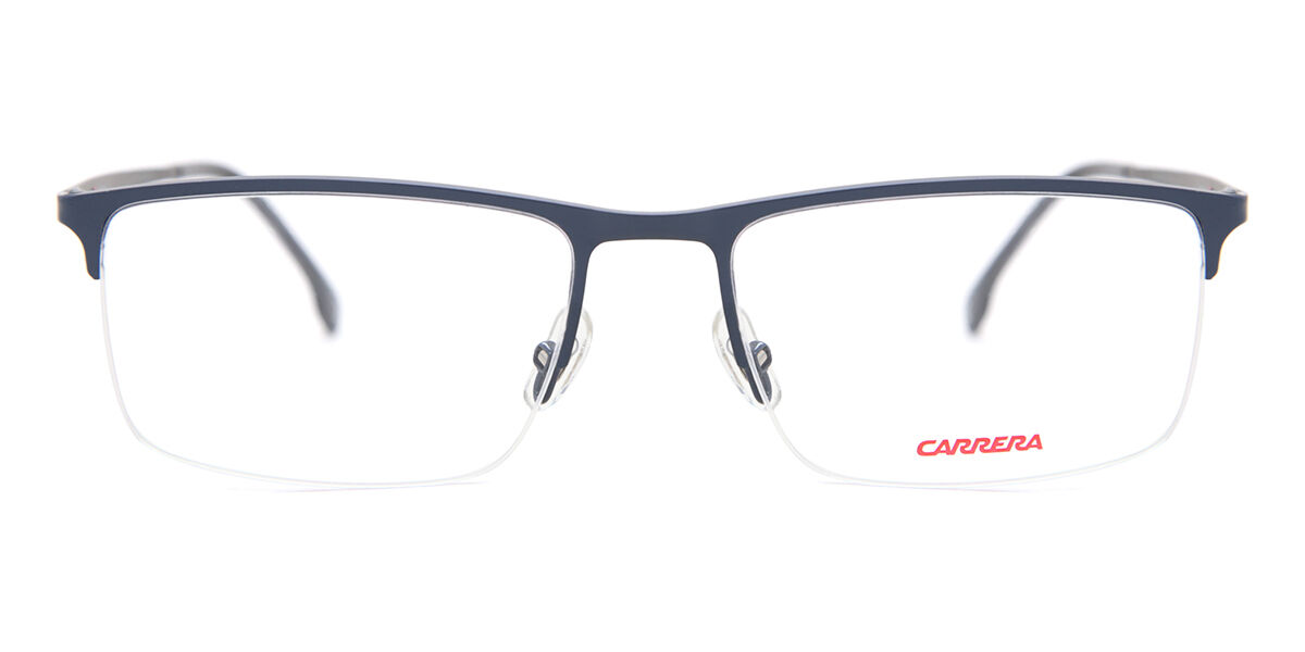 Carrera 8875 FLL Rectangle Matte Blue Eyeglasses | Vision Direct Australia
