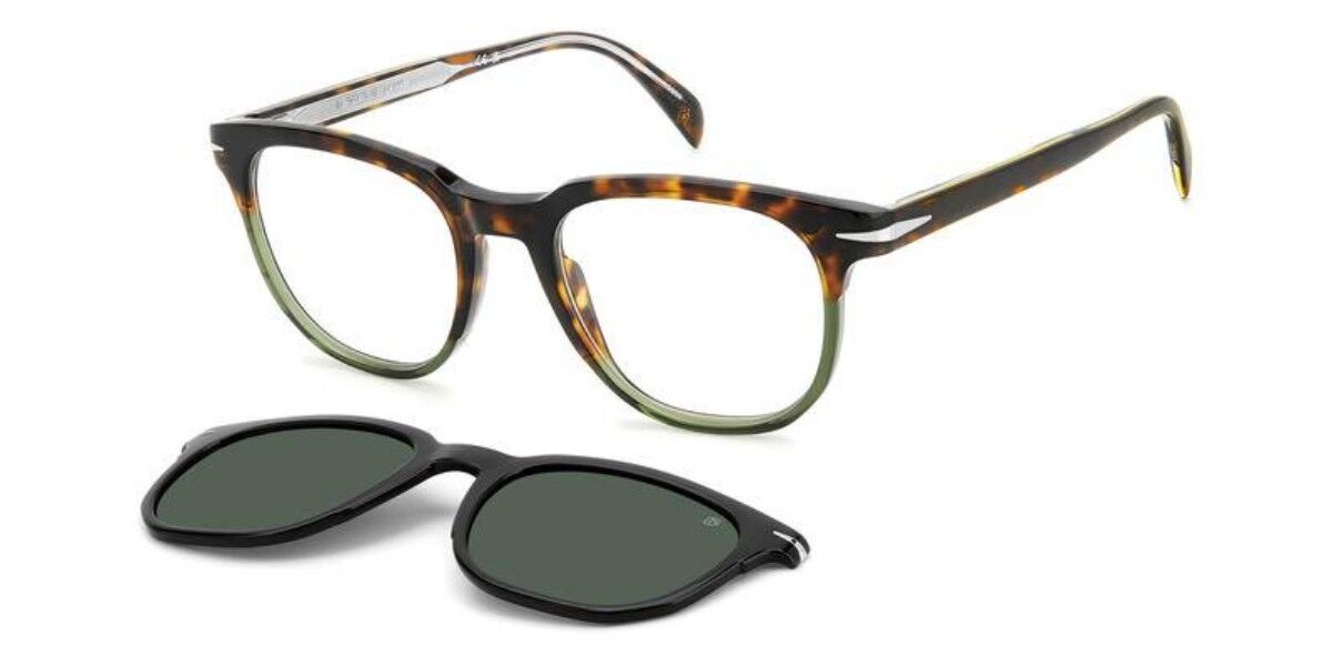 David Beckham DB 7120/CS with Clip-On PHW/UC Gradient Green Tortoise ...