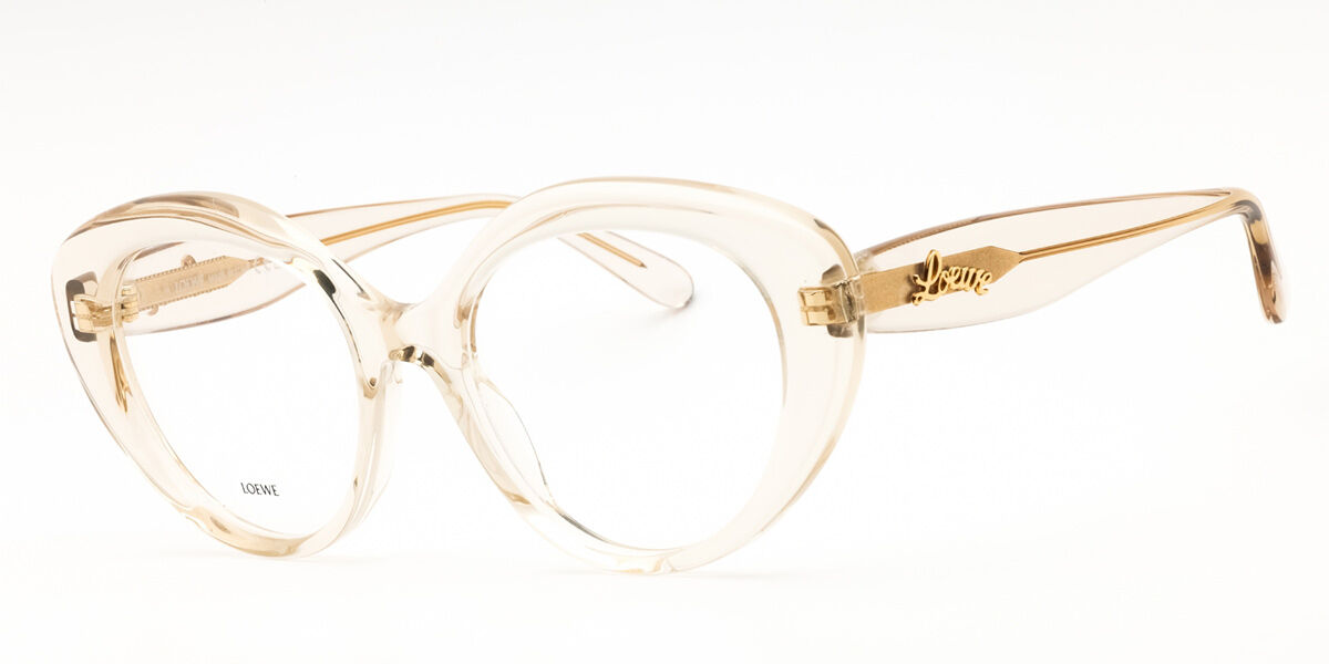 Loewe LW50088I 057 Cat Eye Transparent Beige Brown Frame Eyeglasses ...