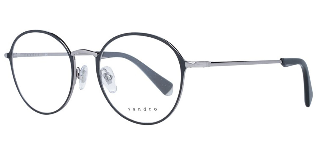 Sandro SD3004 190 Eyeglasses in Black On Silver | SmartBuyGlasses USA
