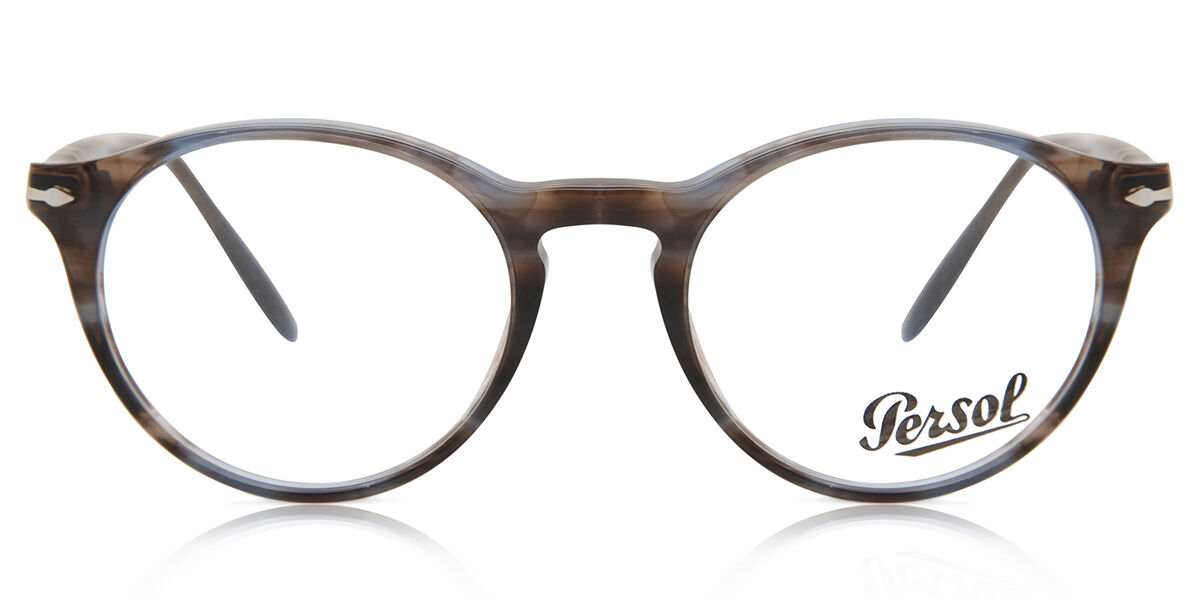 Persol PO3092V 9068 Glasses Blue Striped Pattern | SmartBuyGlasses UK