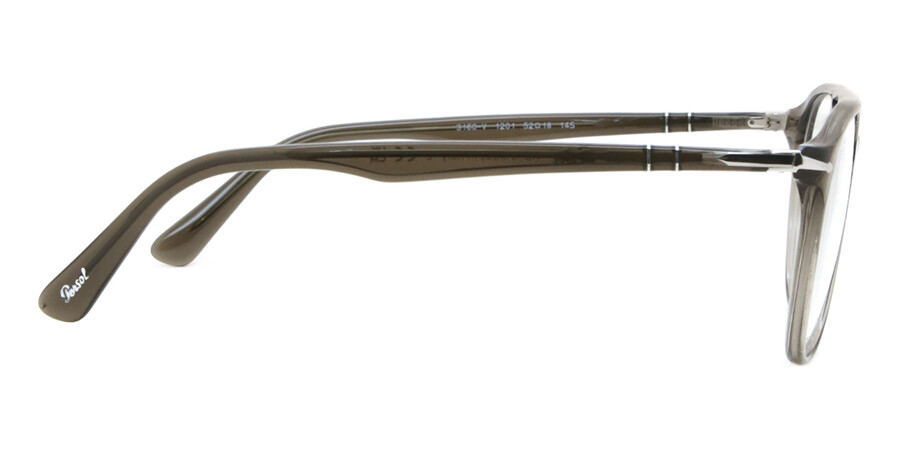 Persol PO3160V 1201 Pilot Transparent Smoke Grey Eyeglasses ...