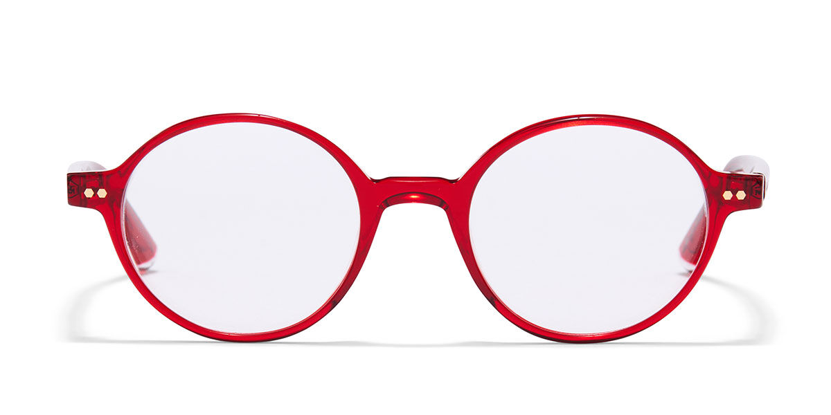 Taylor Morris TM017 C4 Round Transparent Red Frame Eyeglasses ...