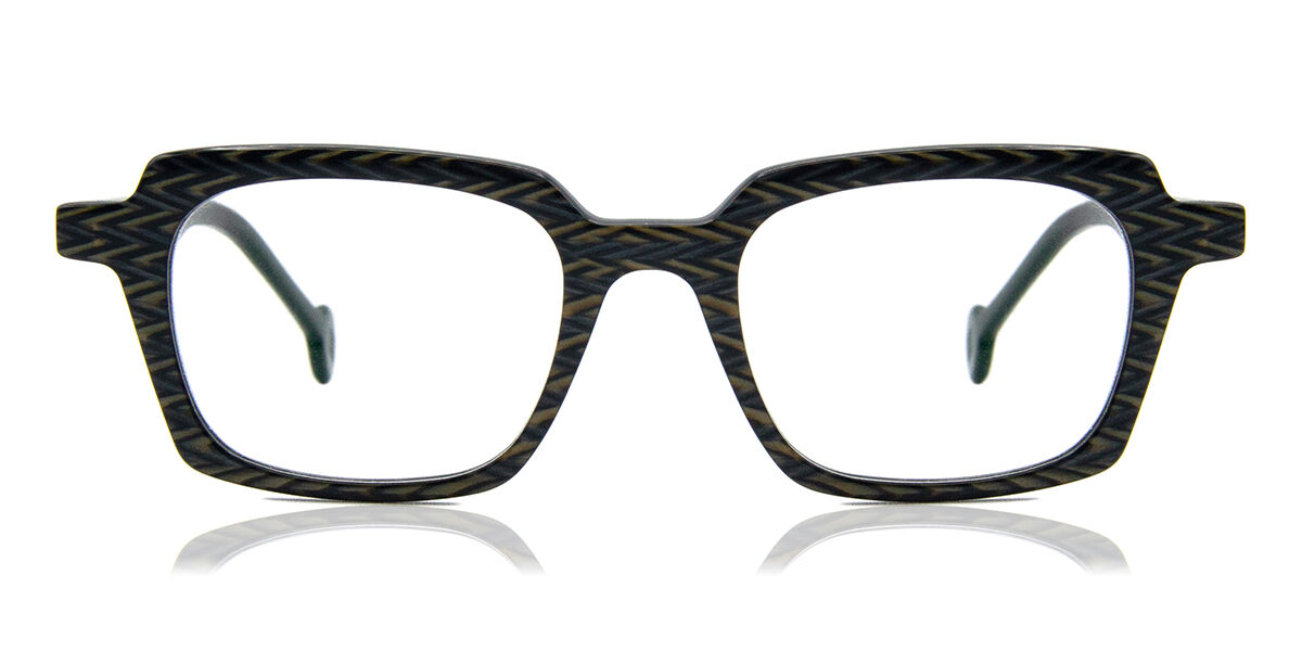 LA Eyeworks Blakey 933 Glasses Dark Grey Pattern Brown ...