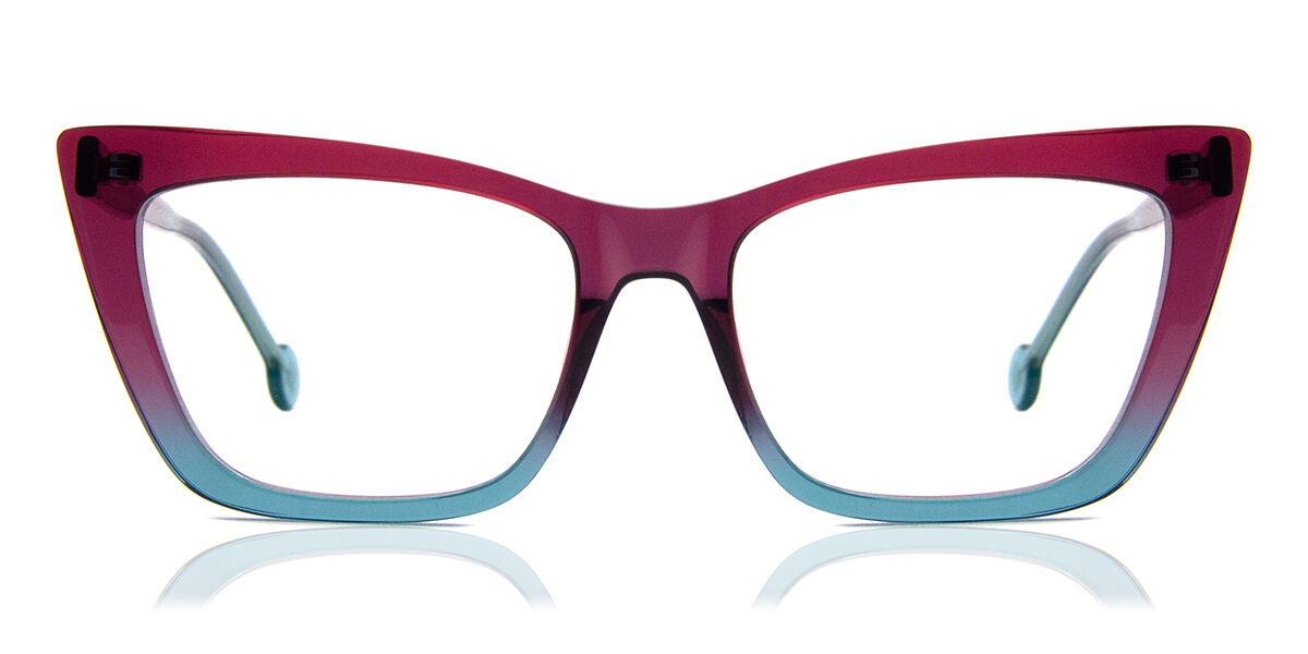 LA Eyeworks House Cat 1013 Eyeglasses in Transparent Violet Blue ...