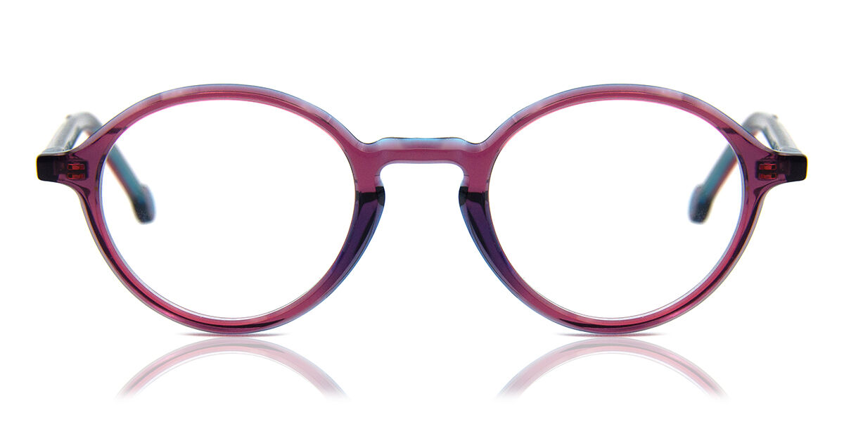 LA Eyeworks Buck 678 Eyeglasses in Transparent Purple | SmartBuyGlasses USA