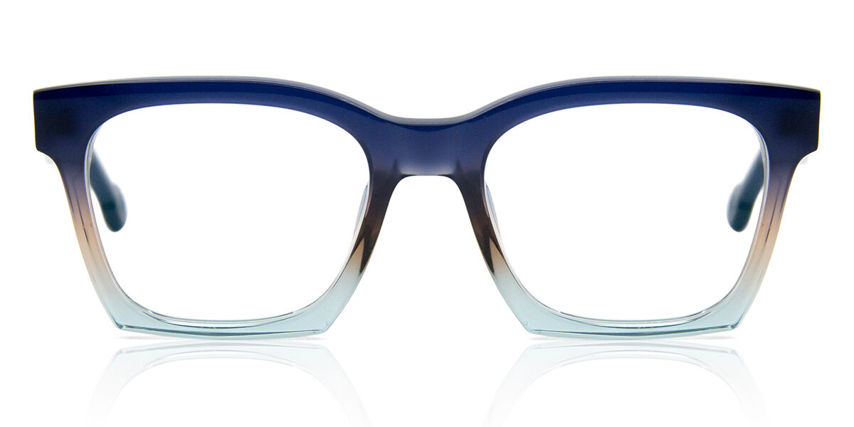 LA Eyeworks Marcel 740 Glasses Transparent Gradient Blue Brown ...