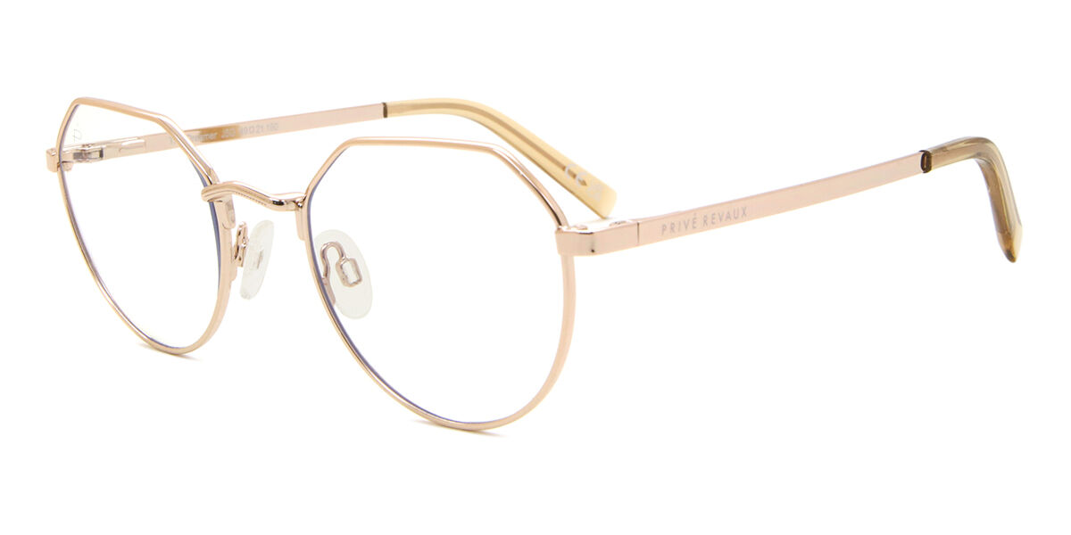 Privé Revaux THE DREAMER/BB J5G Blue-Light Block Geometric Gold Frame ...