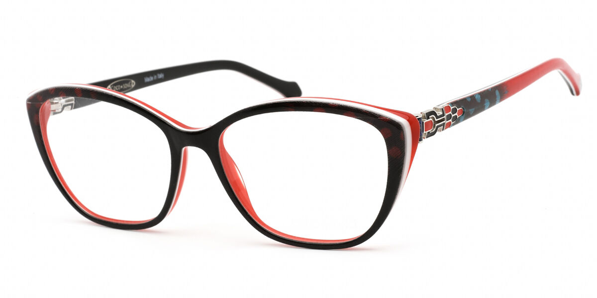 Coco Song CV217 01-09 Eyeglasses in Black Side Red Polka Dots On Red ...