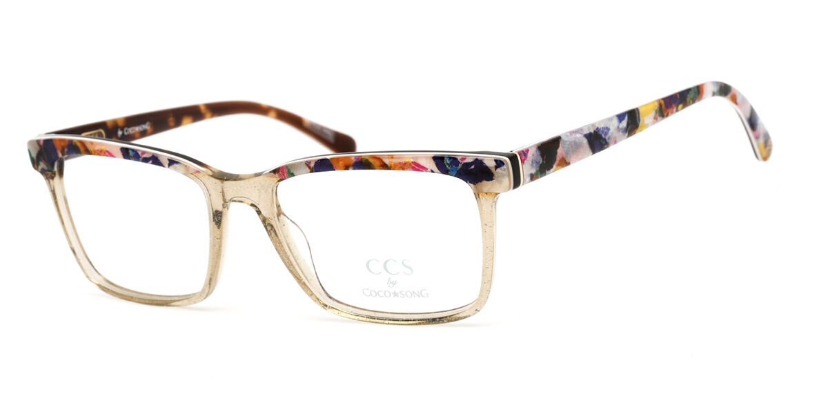Coco Song CCS108 02-09 Glasses Transparent Glittery Beige Brown Top ...