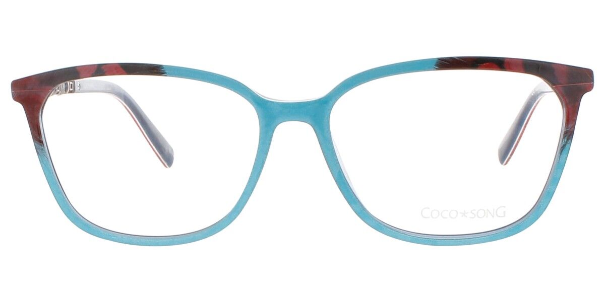 Coco Song Clear Water CV210 C03 Rectangle Sky Blue Pattern Red Frame ...