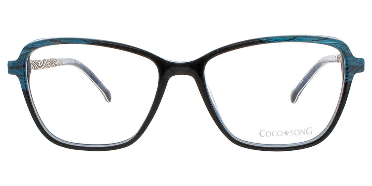 Coco Song Falling Angel CV222 C01 Rectangle Black Pattern Blue ...