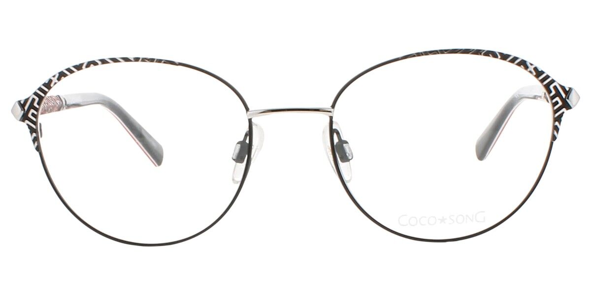 Coco Song Rising Sun CV206 C04 Oval Pattern Black Eyeglasses ...
