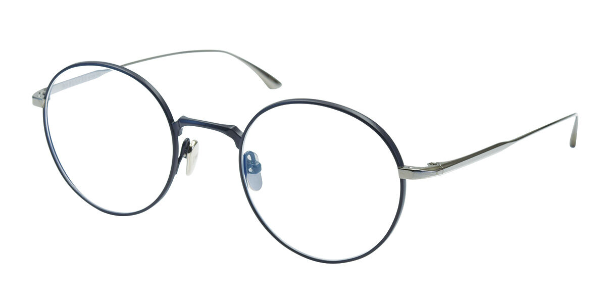 Masunaga WRIGHT 45 Eyeglasses in Navy Blue | SmartBuyGlasses USA